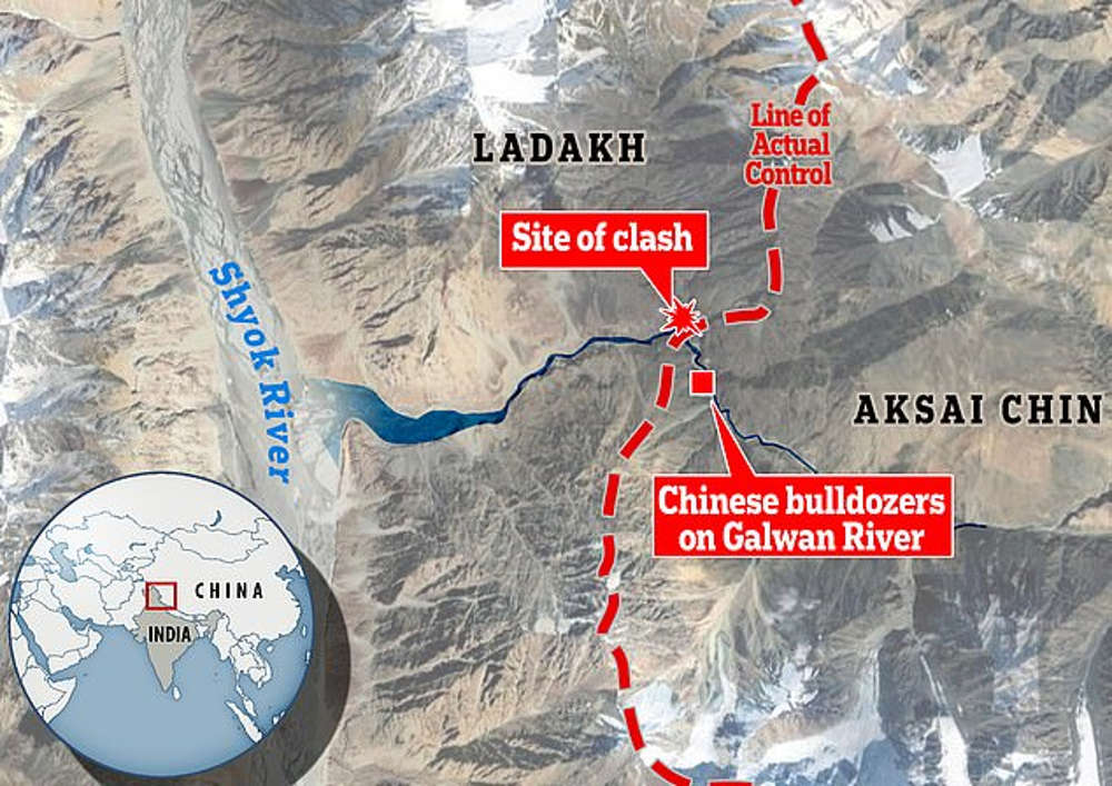 China ha desviado el río Galwan para reclamar más territorio en la ...