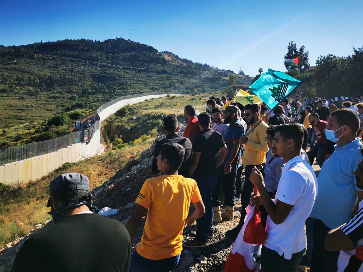 Libaneses y palestinos protestan en la frontera norte de Israel