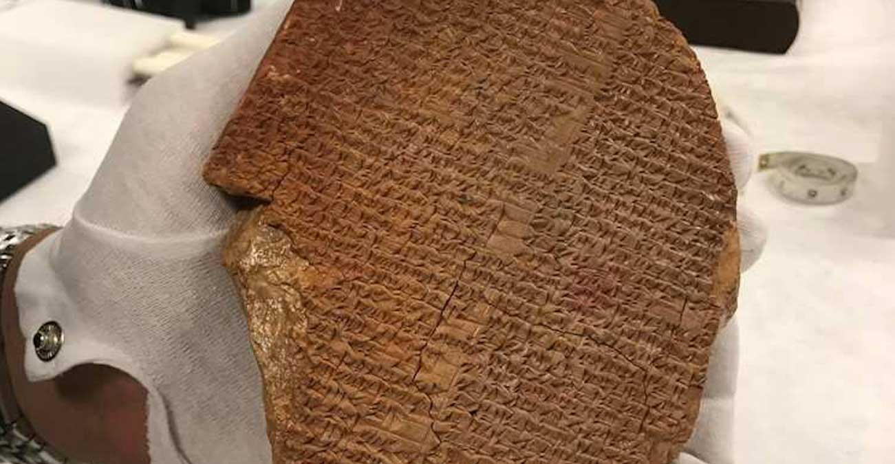 Tablilla de Gilgamesh de 3.500 años de antigüedad sería a Irak