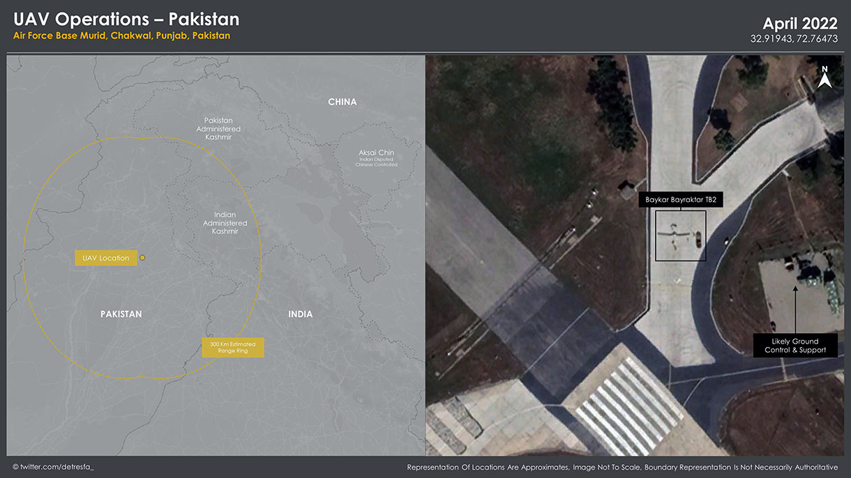 ¿Se ha visto un dron Bayraktar TB2 en Pakistán?